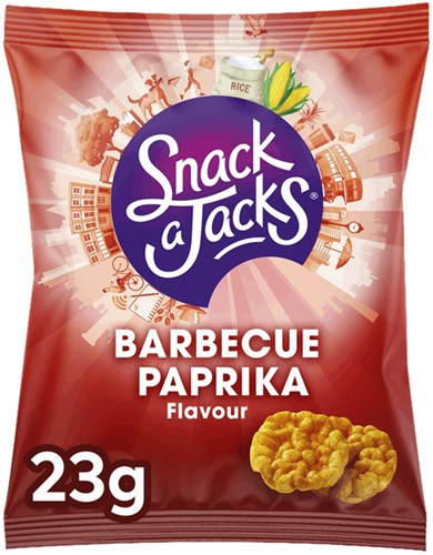 Mini rijstwafels Snack-a-Jacks barbeque paprika