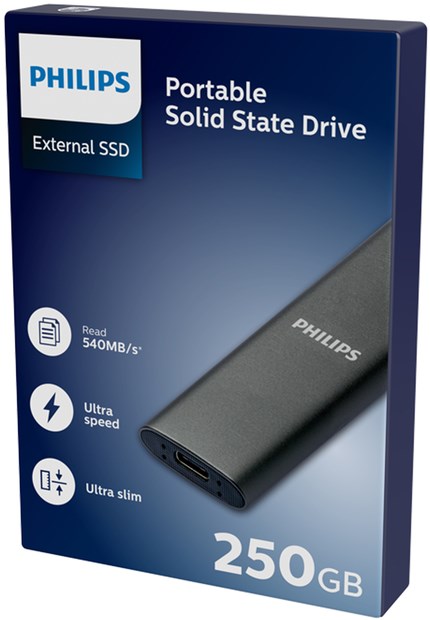 SSD Philips External 250 GB Ultra Speed Space Grey