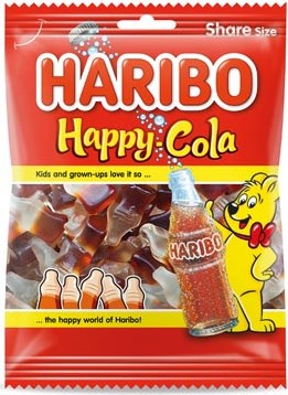 Haribo snoep happy cola, zak van 185 g -Pro Office