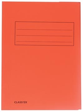 Dossiermap karton A4 oranje Classex, 250 gram, 100% gerecycled, verpakt ...