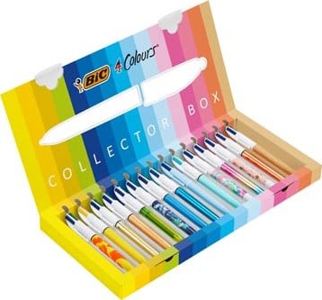 Bic Colours Collector Box 4-kleurenbalpen medium klassieke pastel en ...