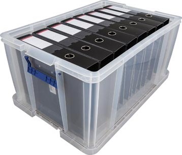 Opbergbox groot 70 liter transparant Bankers Box