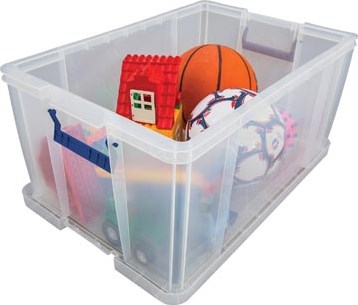 Opbergbox groot 70 liter transparant Bankers Box