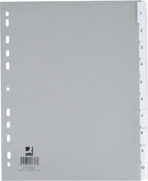 Tabbladen 10 tabs A4 grijs PP