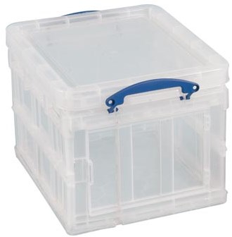 Really Useful Box opvouwbare opbergdoos 35 liter, transparant