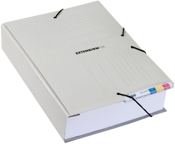 Dossiermap karton Jalema Extension met clip grijs