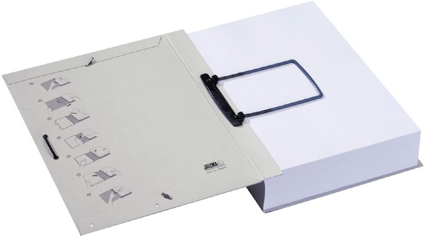 Dossiermap karton Jalema Extension met clip grijs