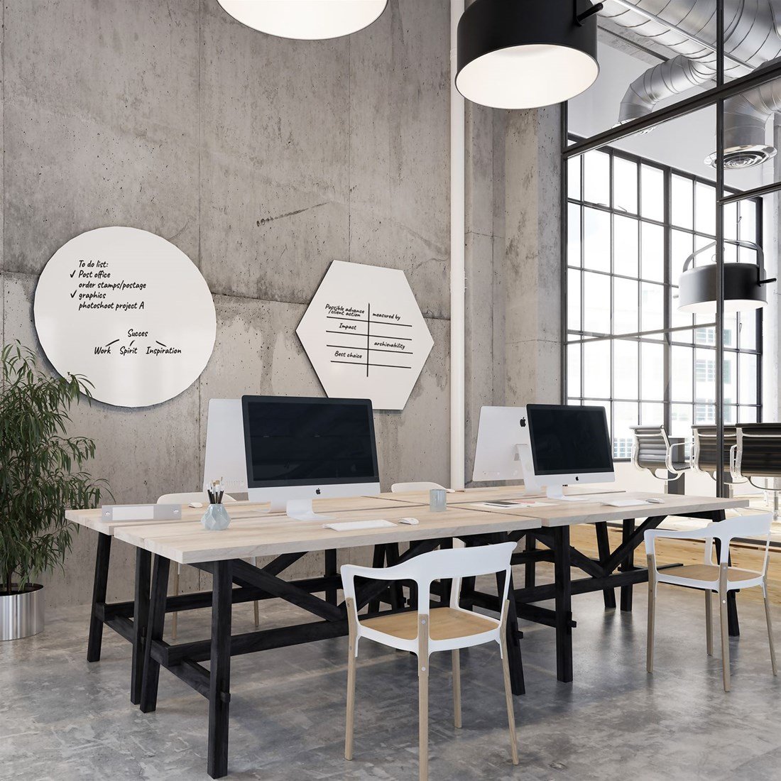 Rond whiteboard Ø 60cm emaille Chameleon