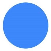 Ronde etiketten op rol fluor blauw 35mm